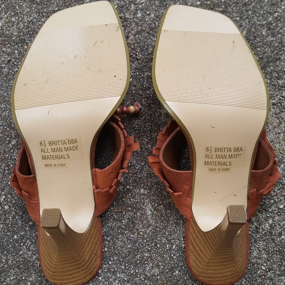 Anne Michelle | Shoes | Sexy Fringe Heel Brita Anne Michelle Sandals ...